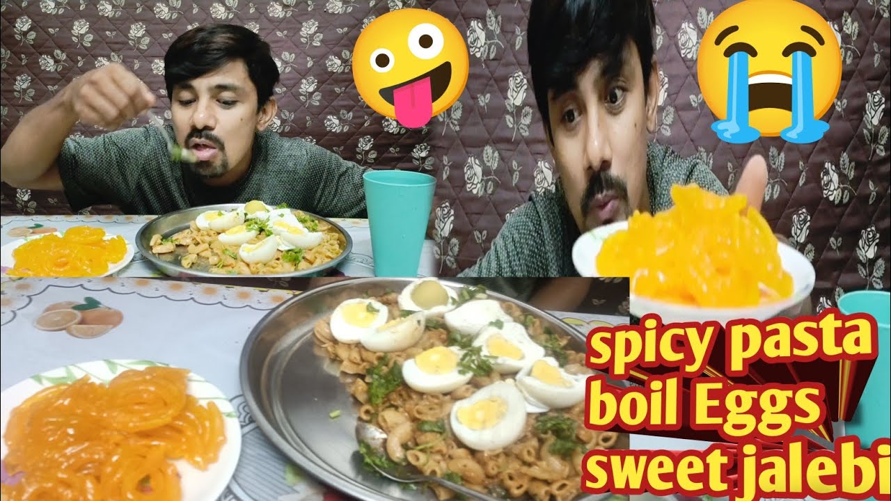 malai pasta at home 🏡 spicy malai pasta,boil Eggs, sweet jalebi 🍲 Raju ...