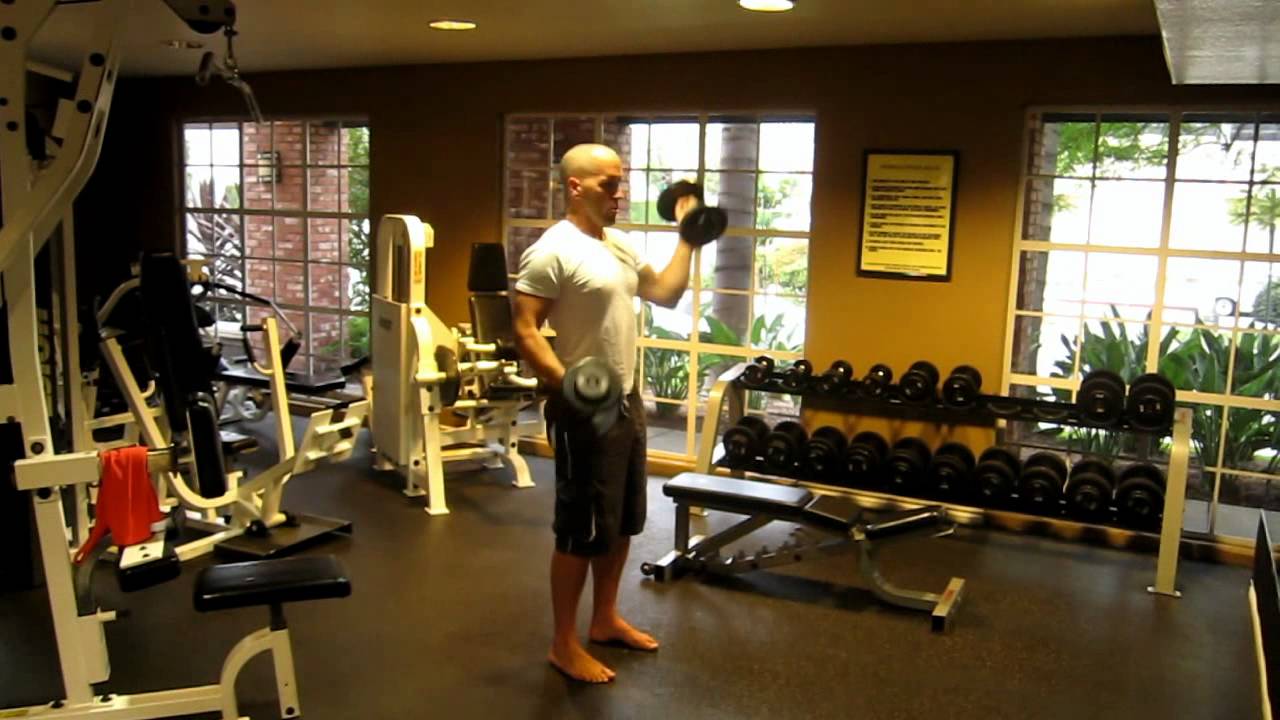 Dumbbell Alternating Curl Press - YouTube