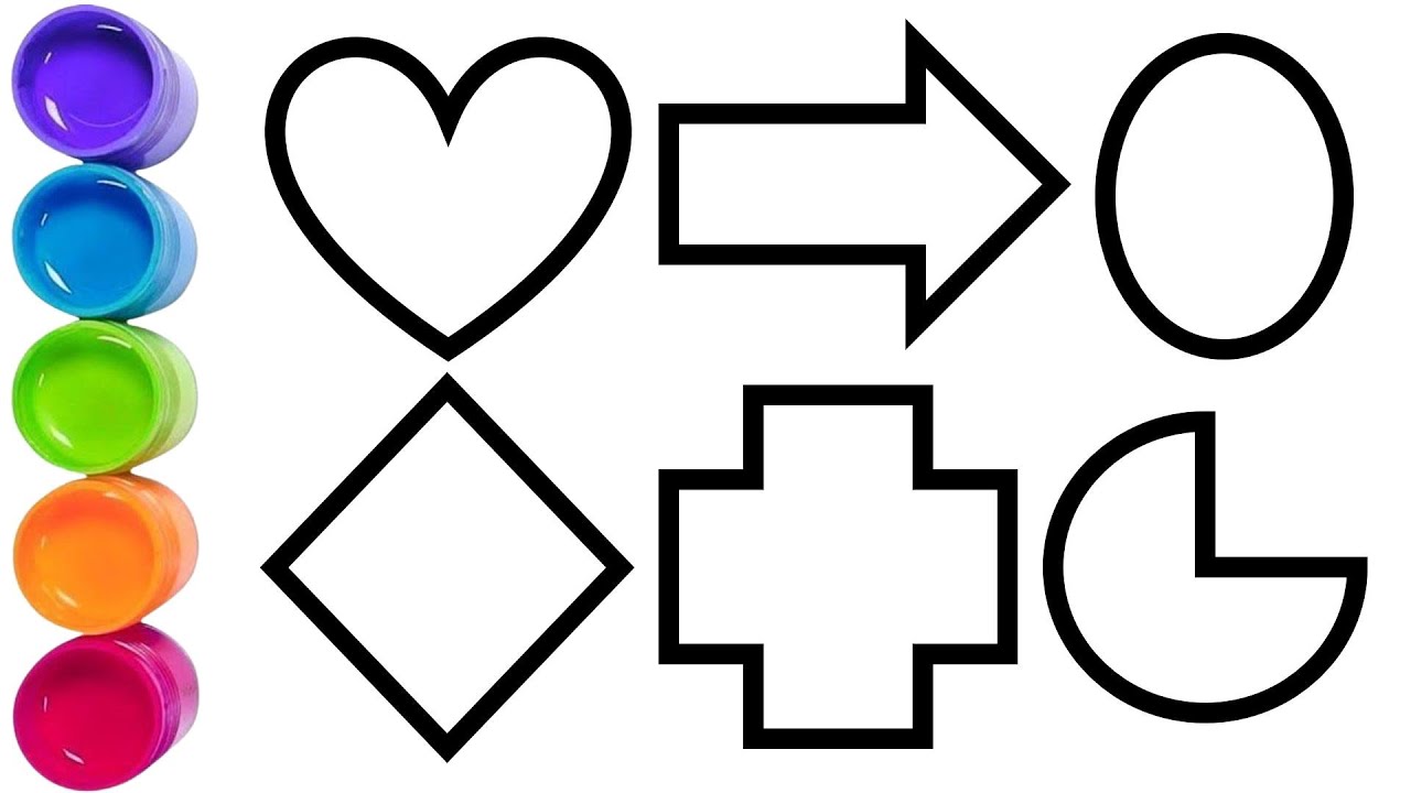 Learn Shapes Drawing for kids | 2D Shapes Drawing Step by step ...