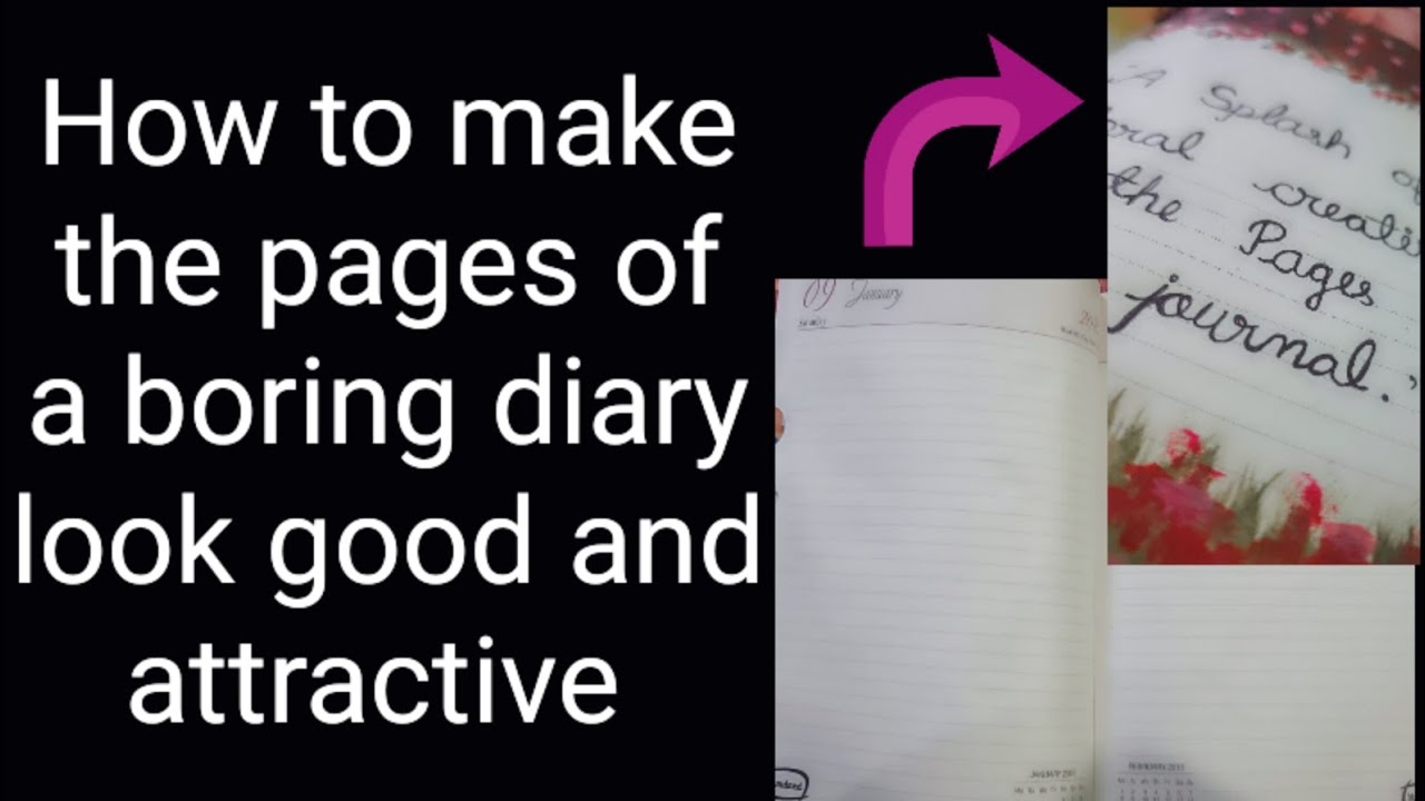 Boring diary pages look good and attractive| decore boring pages| pages ...