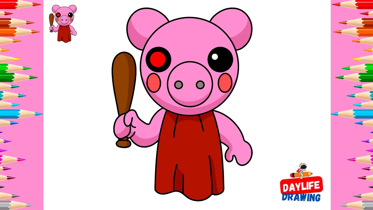 How to Draw Piggy from Roblox | Step by Step Tutorial - YouTube
