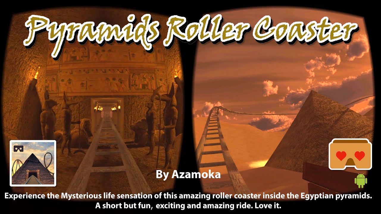 Pyramids Roller Coaster - Fun & exciting VR 3D SBS ride for Google ...