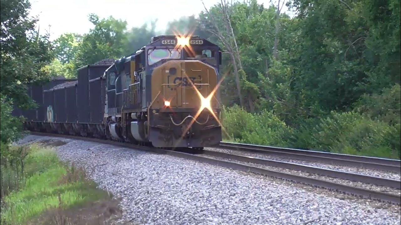 CSX B157 Loaded Coke Express Train with SD70MAC from Creston, Ohio August 12, 2022 - YouTube