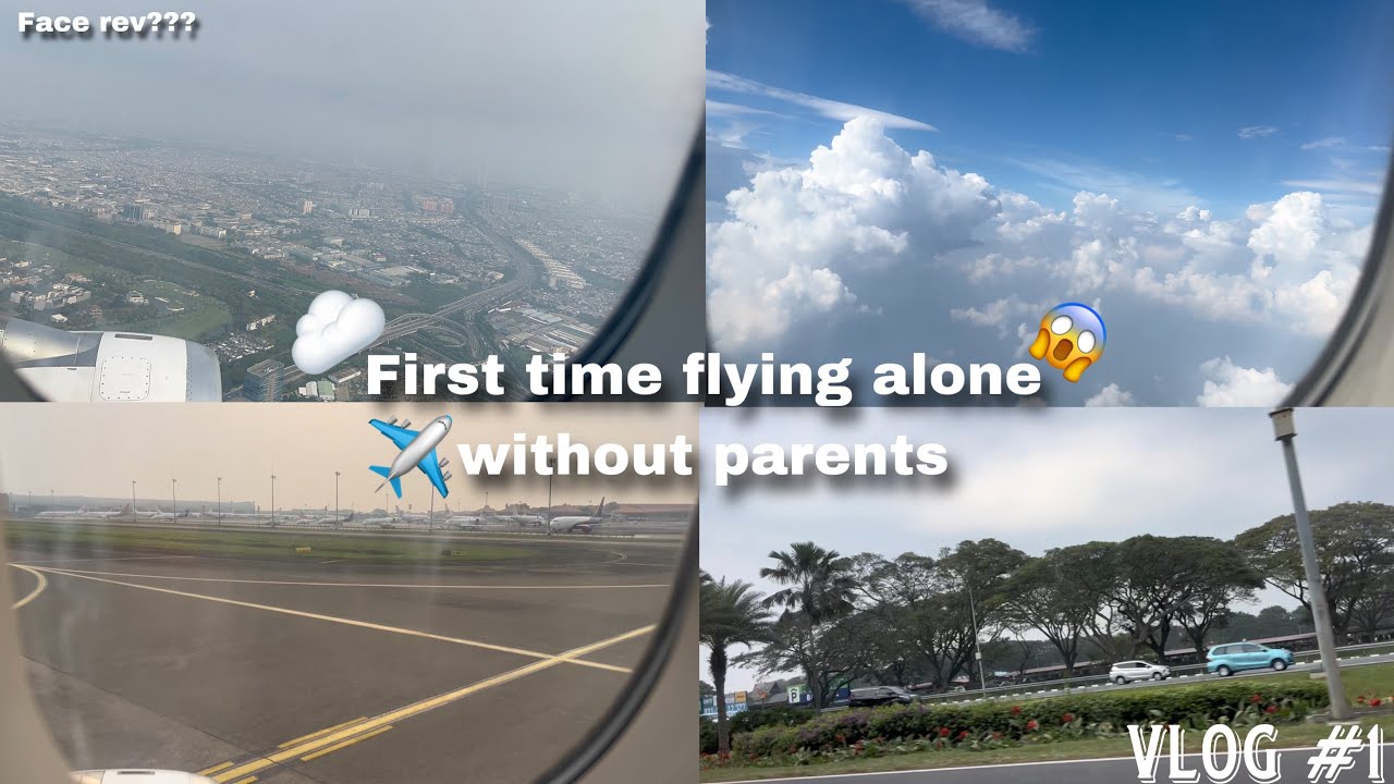 First time flying alone???!!?? (Very first vlog!) #vlog 1 - YouTube