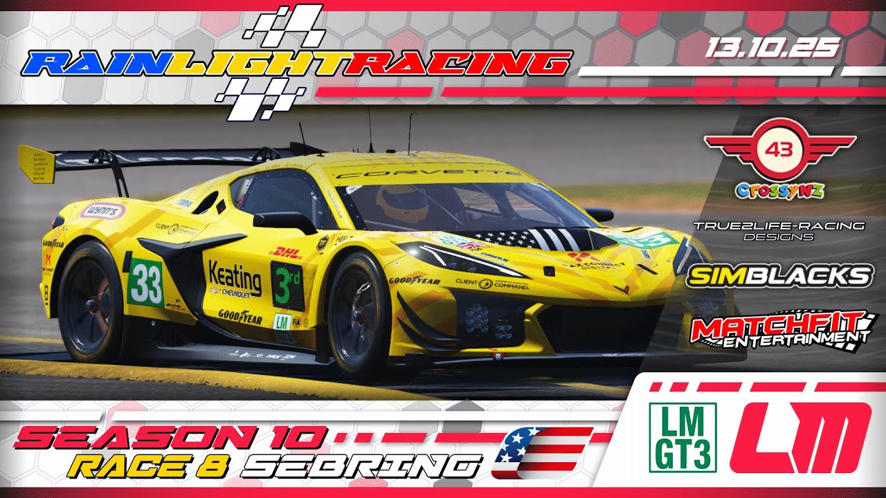 RAIN LIGHT RACING | 2025 | LMU SERIES-II | RND-8 | SEBRING - YouTube