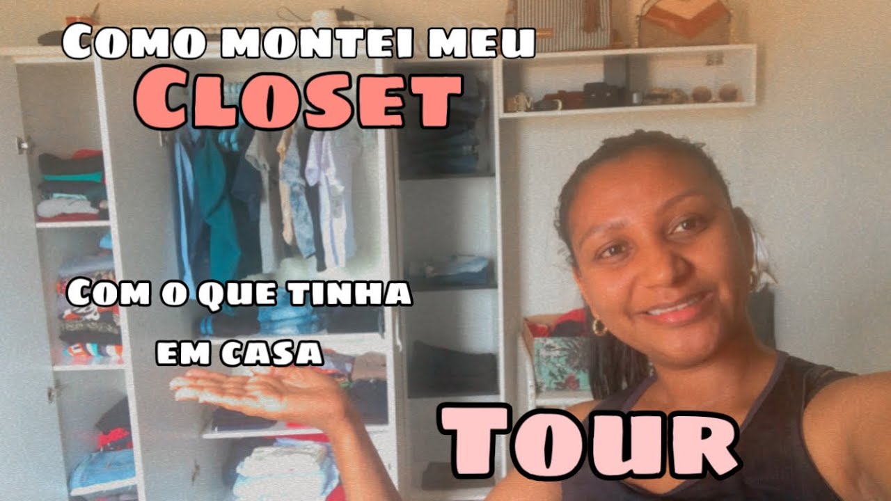 Closet improvisado// tour pelo quarto e organização. Faxina/ vlog - YouTube