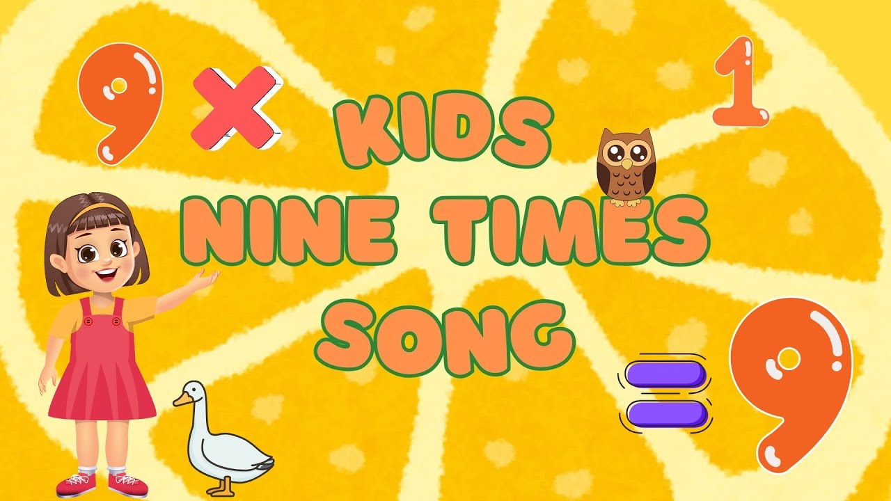 Kids 9 Times Table Song 🎶 | Fun and Catchy Multiplication by 9 Song for ...