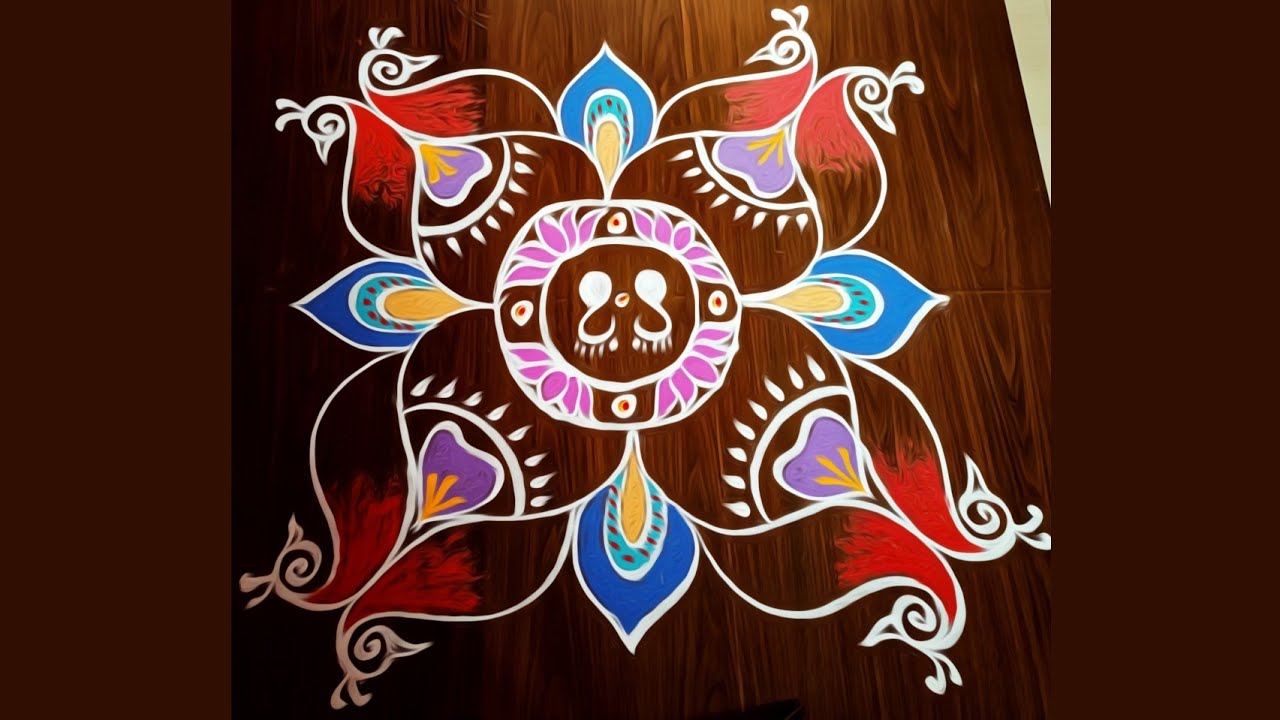 Krishna jayanthi rangoli|Krishna lotus feet rangoli|Janmashtami rangoli ...