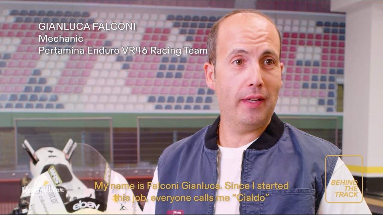 Behind the Track - Gianluca Falconi "Cialdo" | Pertamina Enduro VR46 Racing Team - YouTube
