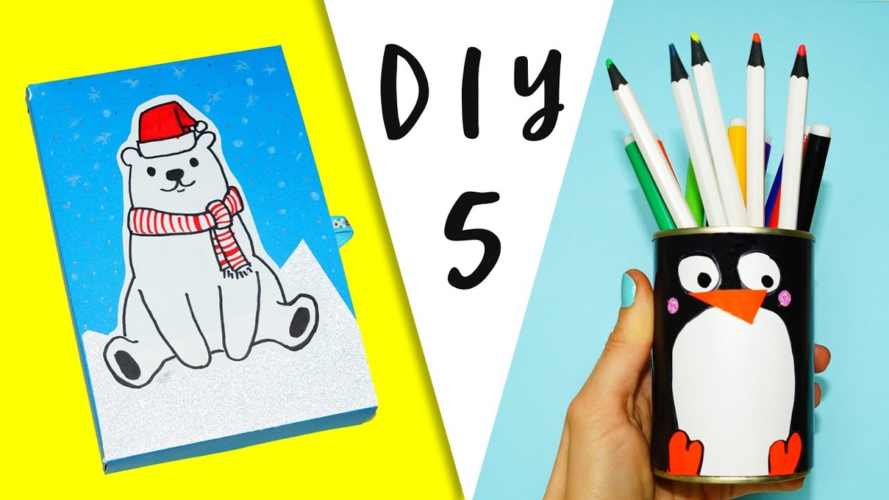 5 DIY school supplies | Easy diy paper crafts idea | Paper crafts for ...