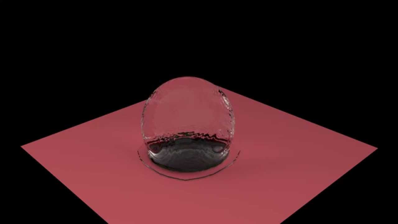 Water droplet impact CFD simulation + Blender visualization - YouTube