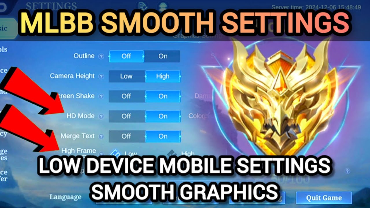 MLBB FIX YOUR SETTINGS FOR GAMEPLAY | UPDATED SETTINGS IN MOBILE ...