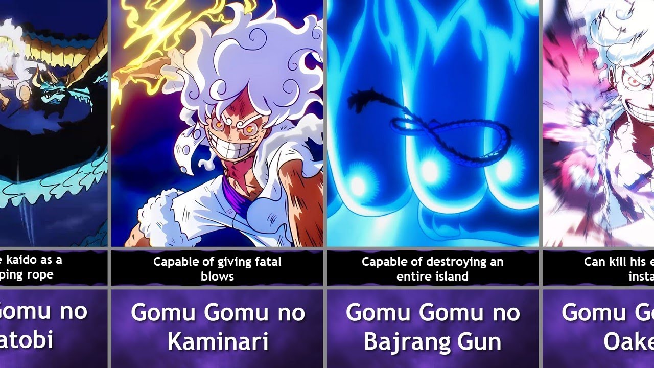 All Gear 5 Attacks of Luffy - YouTube