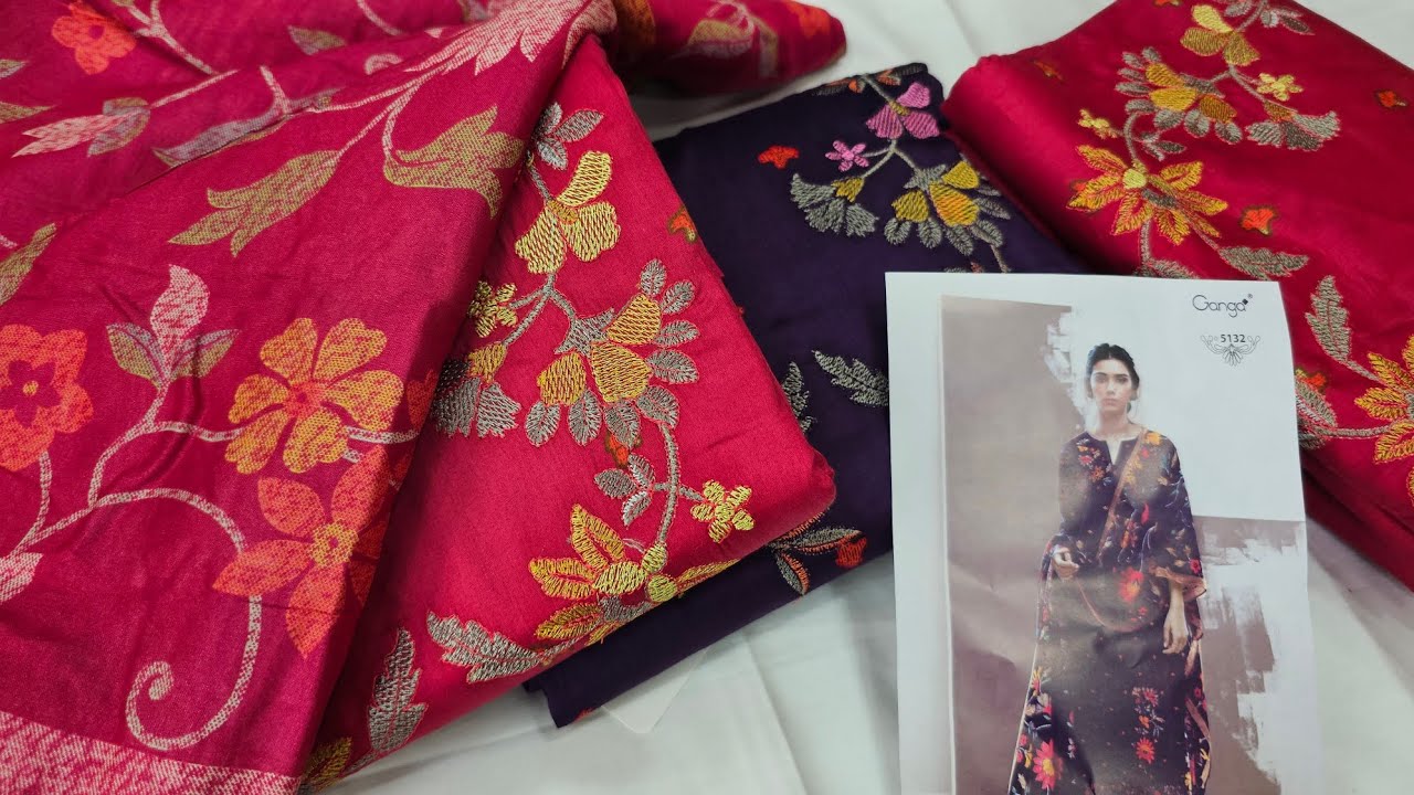 latest exclusive Indian Ganga catalogue three piece collection most ...