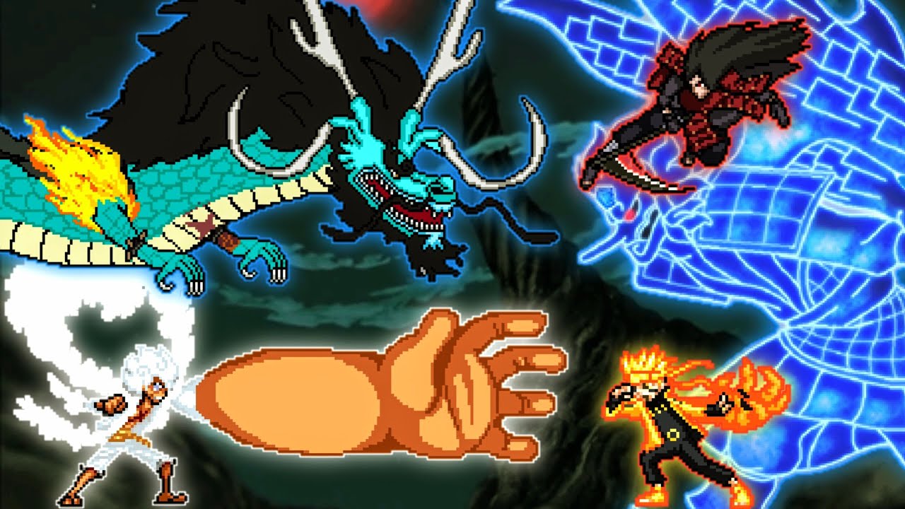 TC Luffy (All Form) OP & Kaido V3 OP VS Naruto V2 OP & Madara Uchiha OP ...