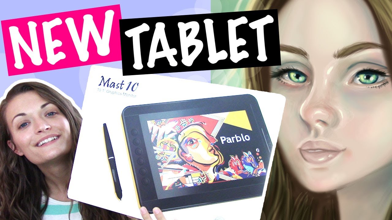 OPENING & DRAWING WITH MY NEW TABLET!!! PARBLO MAST 10 UNBOXING ...