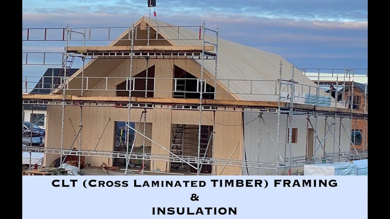 CLT installation and insulation KLträ villa stomresning Skurup #clt # ...