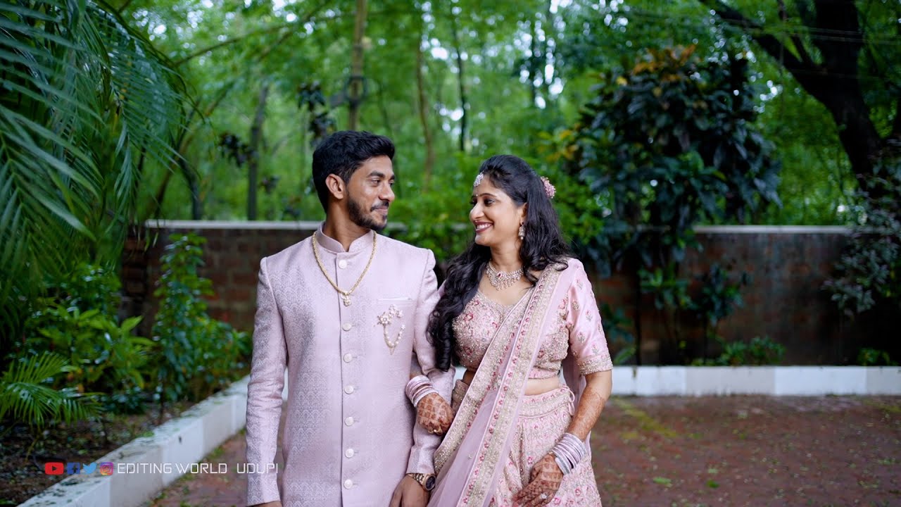 The Most Beautiful Bunts Engagement of Rithesh & Rashmitha - YouTube