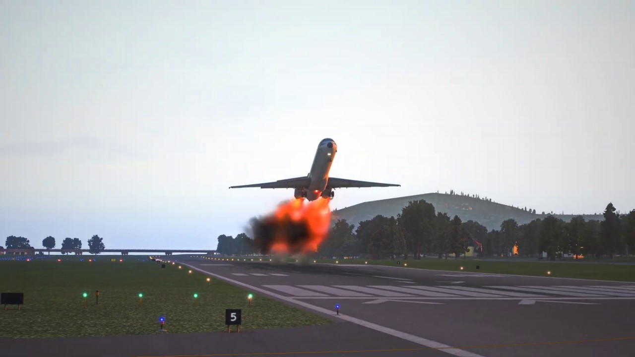Plane Crash in Cannes - Alitalia MD-80 [Engine Fire after TO] - YouTube