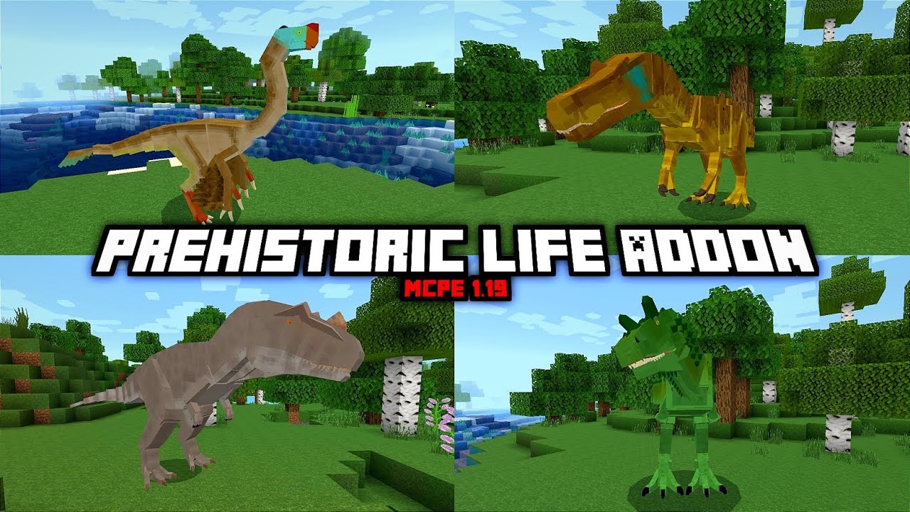 Dinosaurus‼️ | Prehistoric Life - Addon (Minecraft Showcase) - YouTube