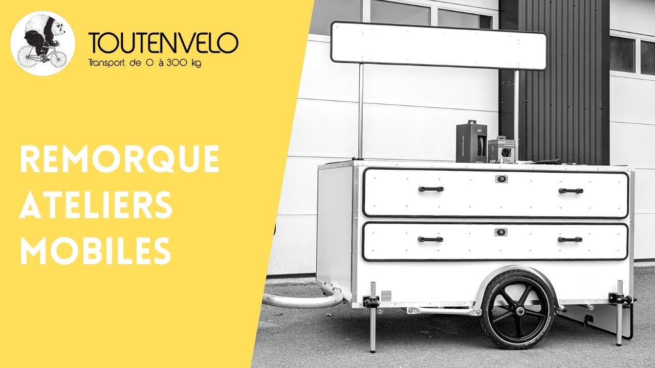 Remorque vélo ateliers mobiles - YouTube