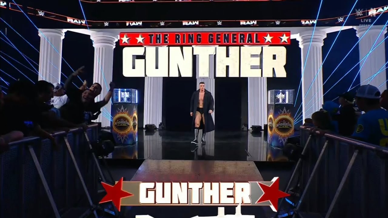 Entrada Gunther "El General del Ring" en Raw - WWE Raw 09/06/2025 (En ...