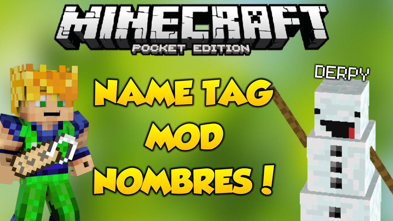 MINECRAFT PE 0.15.0 - NAME TAG MOD - ETIQUETAS CON NOMBRE - MODS PARA ...