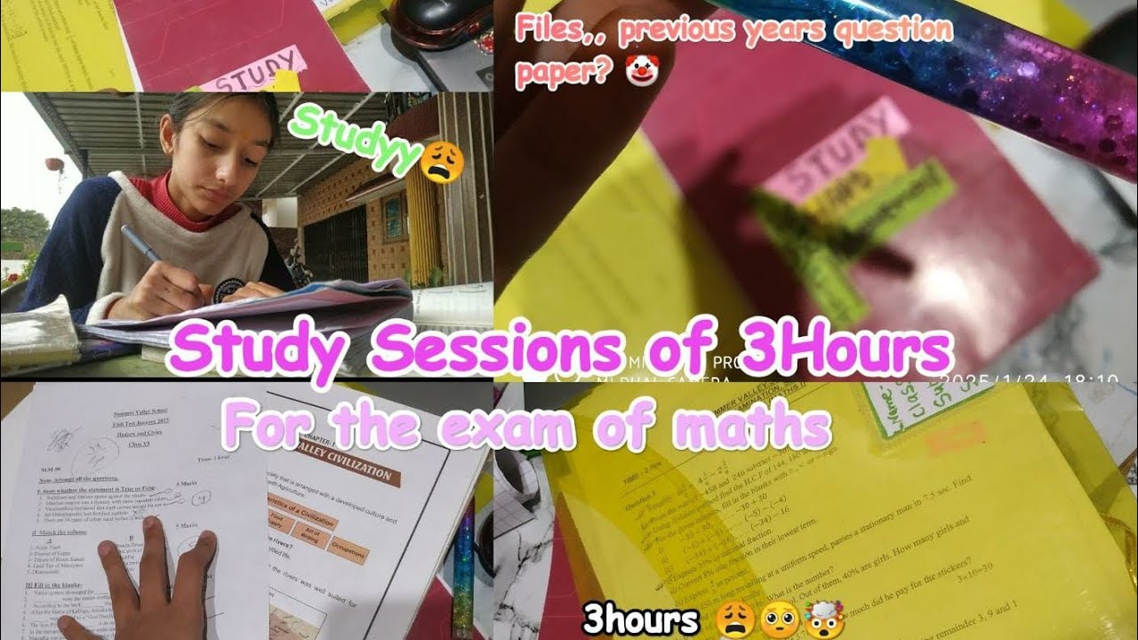 Studying For maths exams 😩/Tired /learning with sarthak and aditi/ #studyalongwithme #study ...