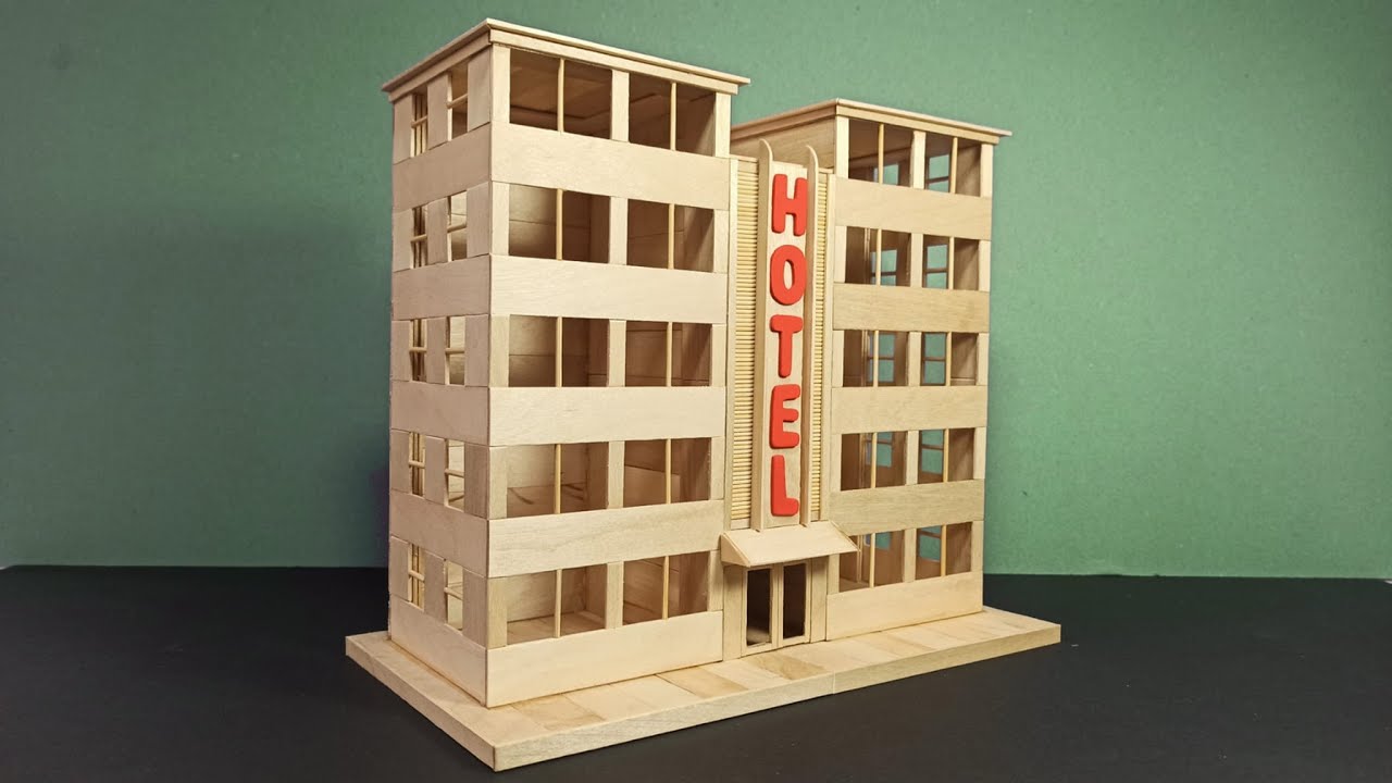 Como construir una casa con palitos de helado - Popsicle stick House ...