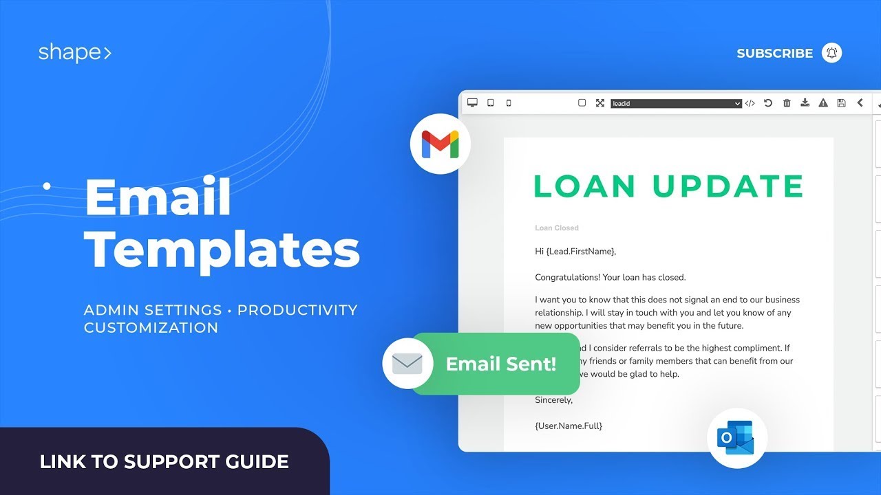 Email Templates in Shape Software CRM - YouTube
