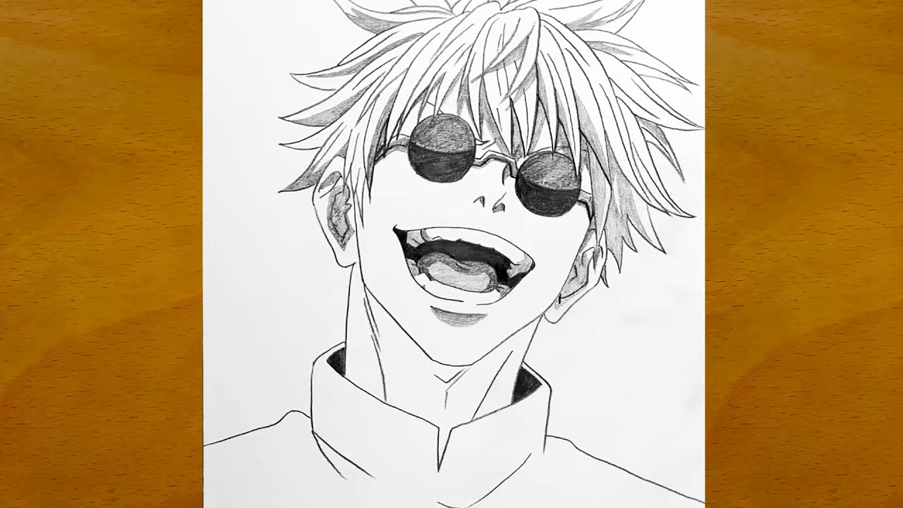 How to Draw Gojo Satoru Step by Step || Easy Anime Sketch || Jujutsu ...