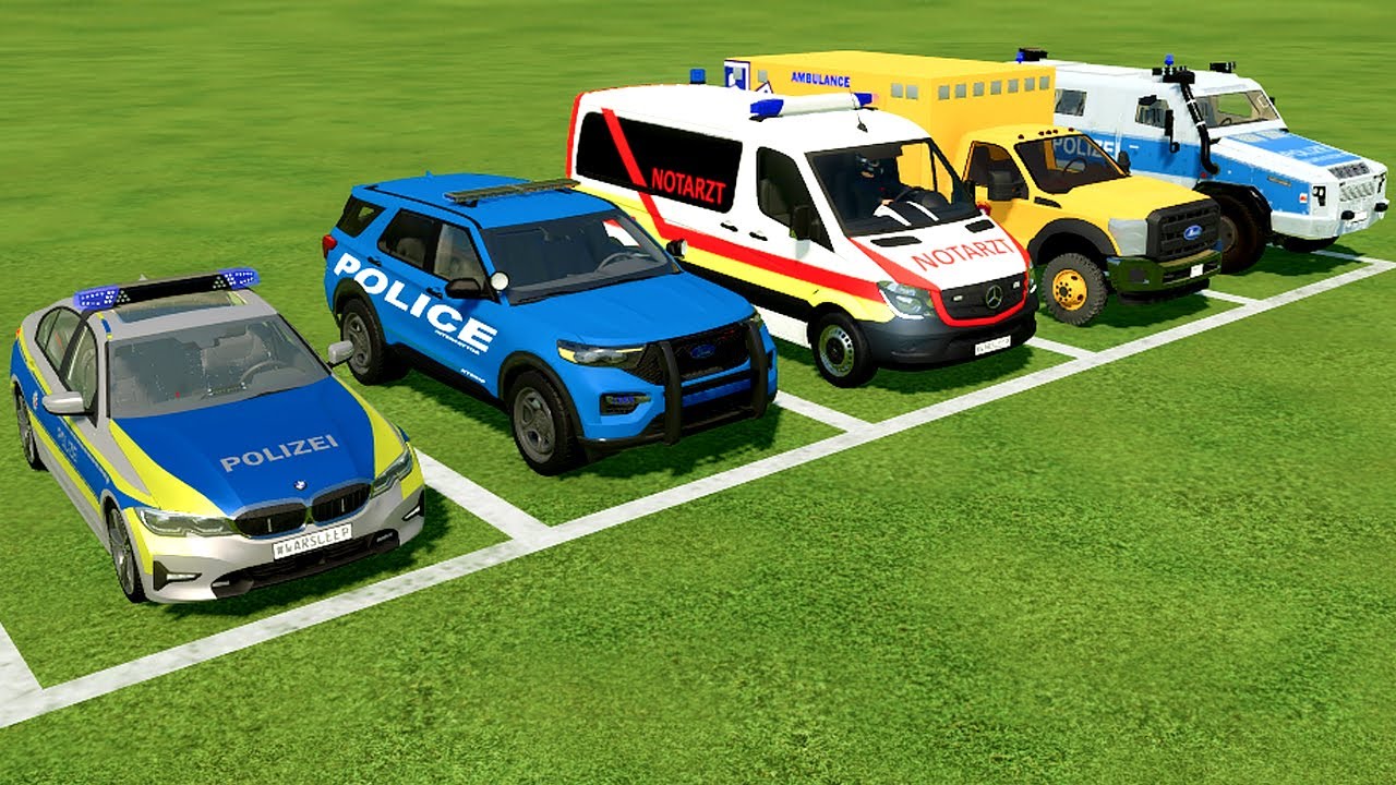 TRANSPORT BMW POLICE, FORD POLICE, MERCEDES BENZ, FORD AMBULANCE ...