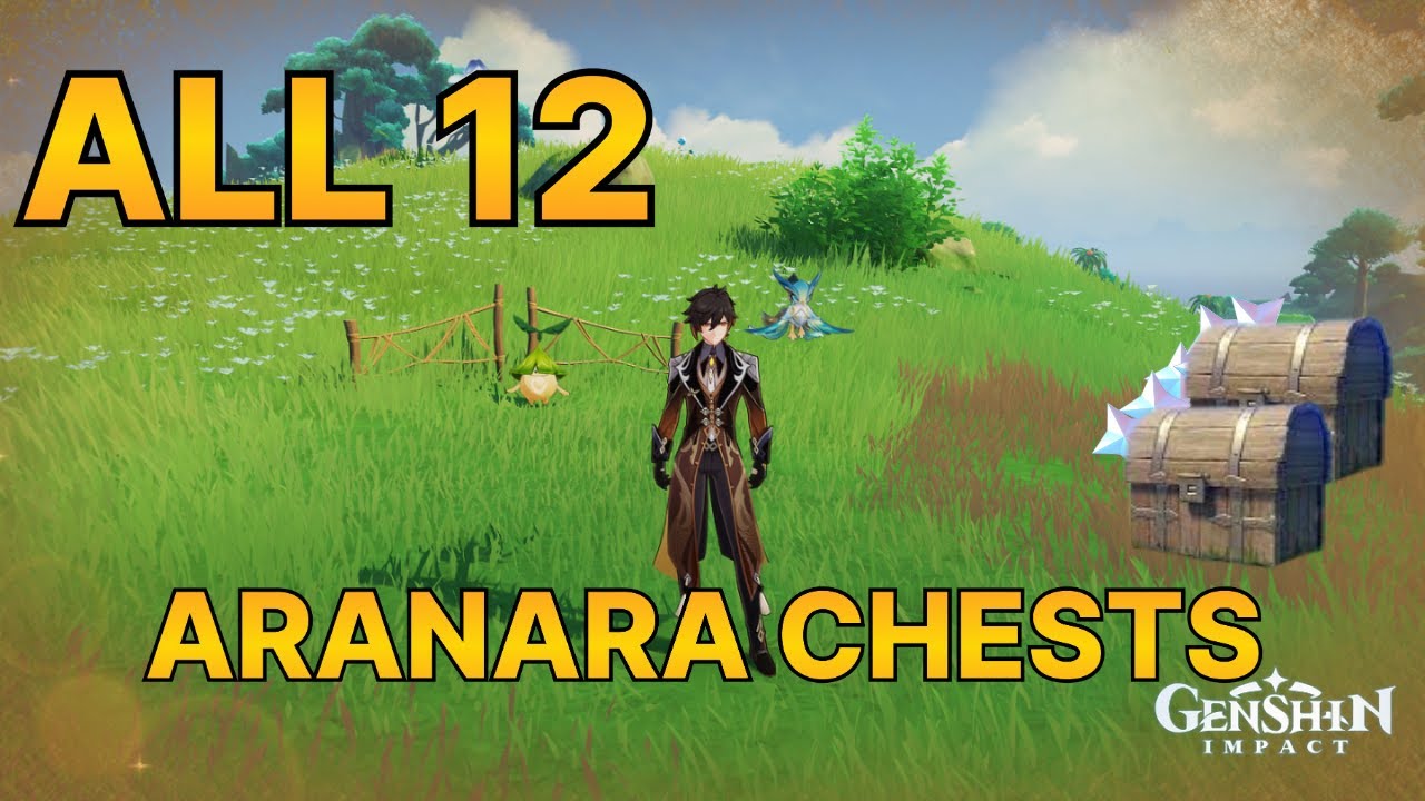 All 12 Aranara Locations | Puzzles & Chests | Sumeru | Genshin Impact 3 ...