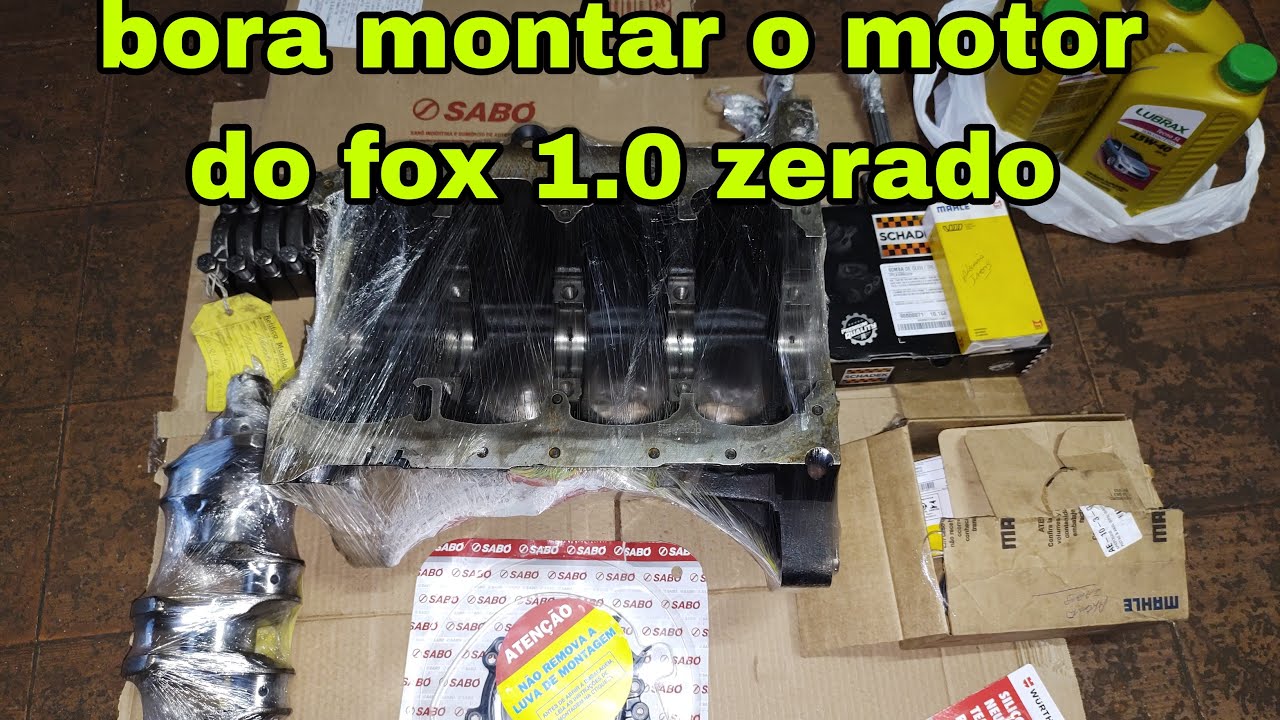 Montagem motor do fox 1.0, tudo metal leve e peças originais - YouTube