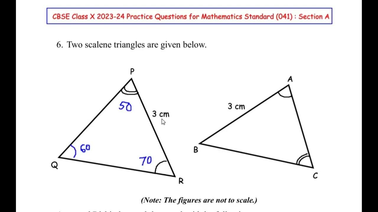 Q6 - Two scalene triangles are given below. - YouTube