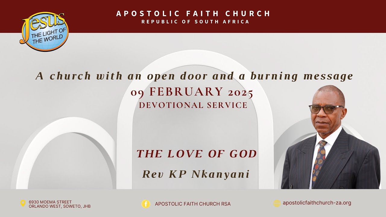 The Apostolic Faith Church-RSA | SOWETO | 09.02.2025 | Devotional ...