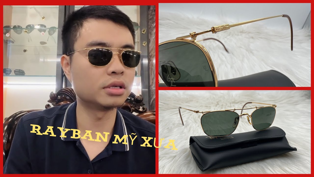 Rayban deco mỹ xưa bản hiếm đẹp xuất sắc #rayban - YouTube