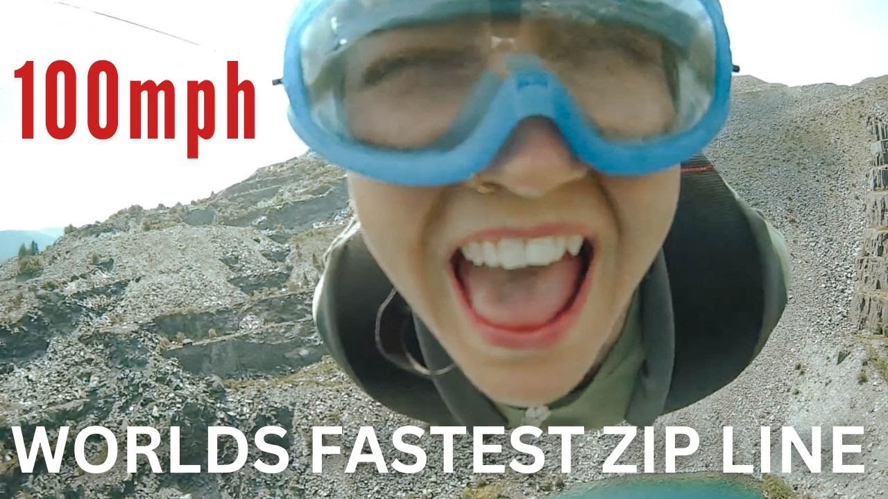 The FASTEST Zip Line in the World: Velocity 2 - Is It SCARY?! - Zip ...