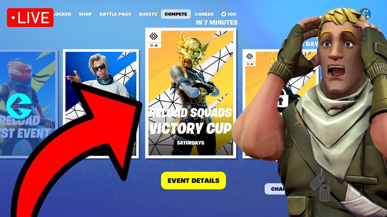 🔴LIVE🔴 Playing The Reload Squads Victory Cup in Fortnite! (Season 4) # ...
