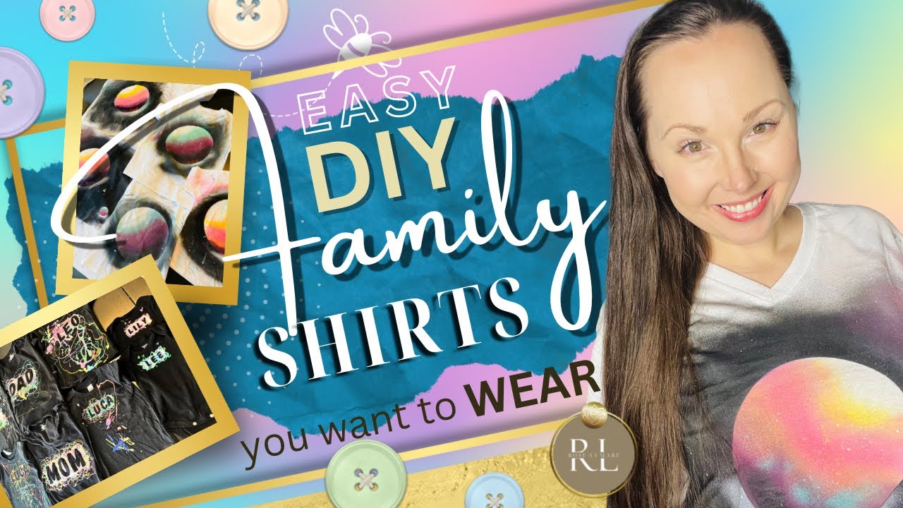 DIY FAMILY MATCHING TSHIRT TUTORIAL • Fun and Easy DIY Clothing Craft ...