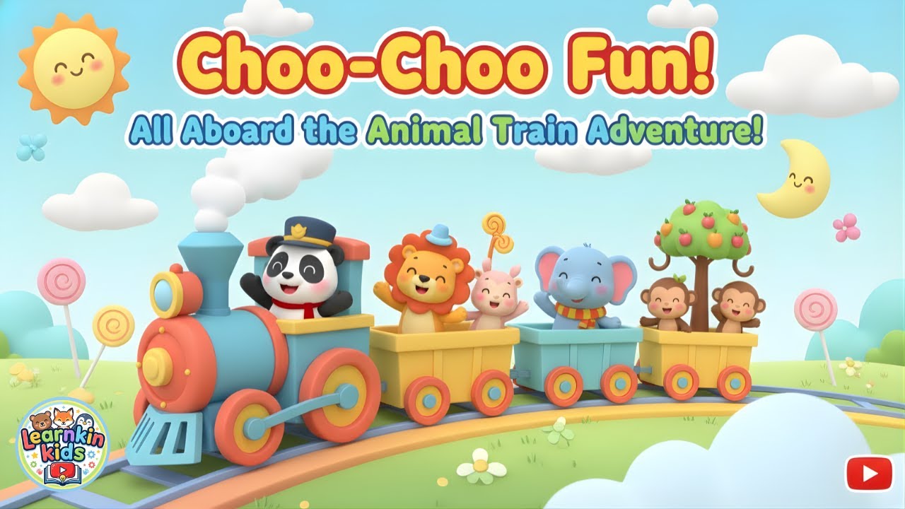 🚂 Wheels on the Train 🚂 | Fun Train Song for Kids | Learn with Songs ...
