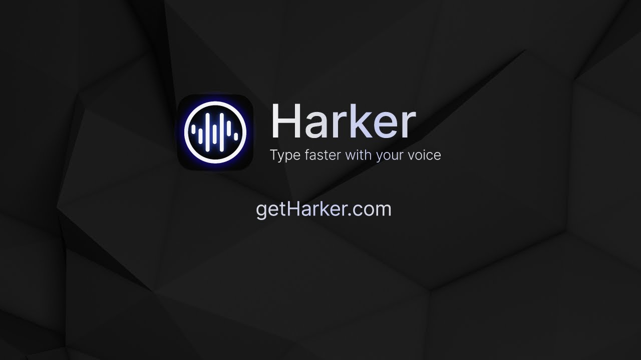 Harker Demo - Type Faster with Your Voice - YouTube