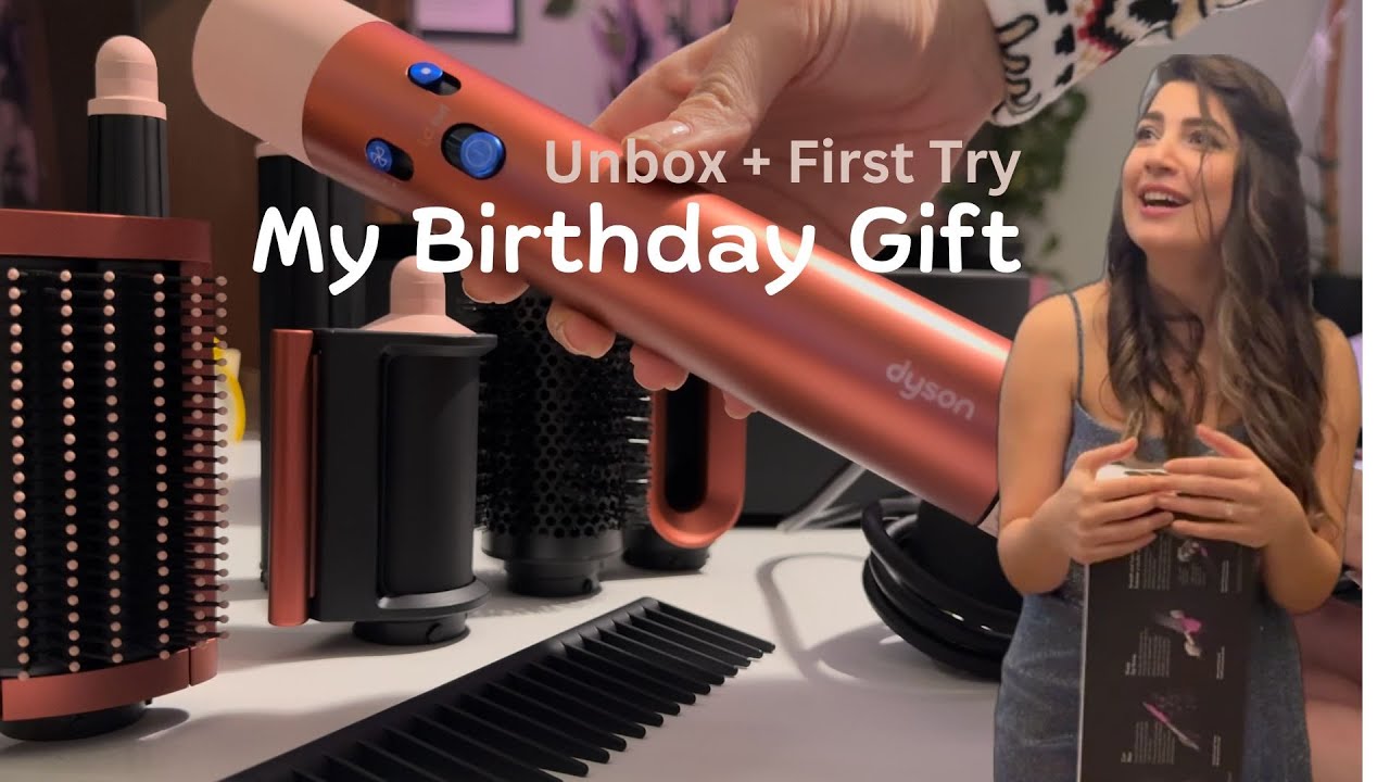 Unboxing the New Dyson Hairstyler | First Try at Drying & Styling My ...