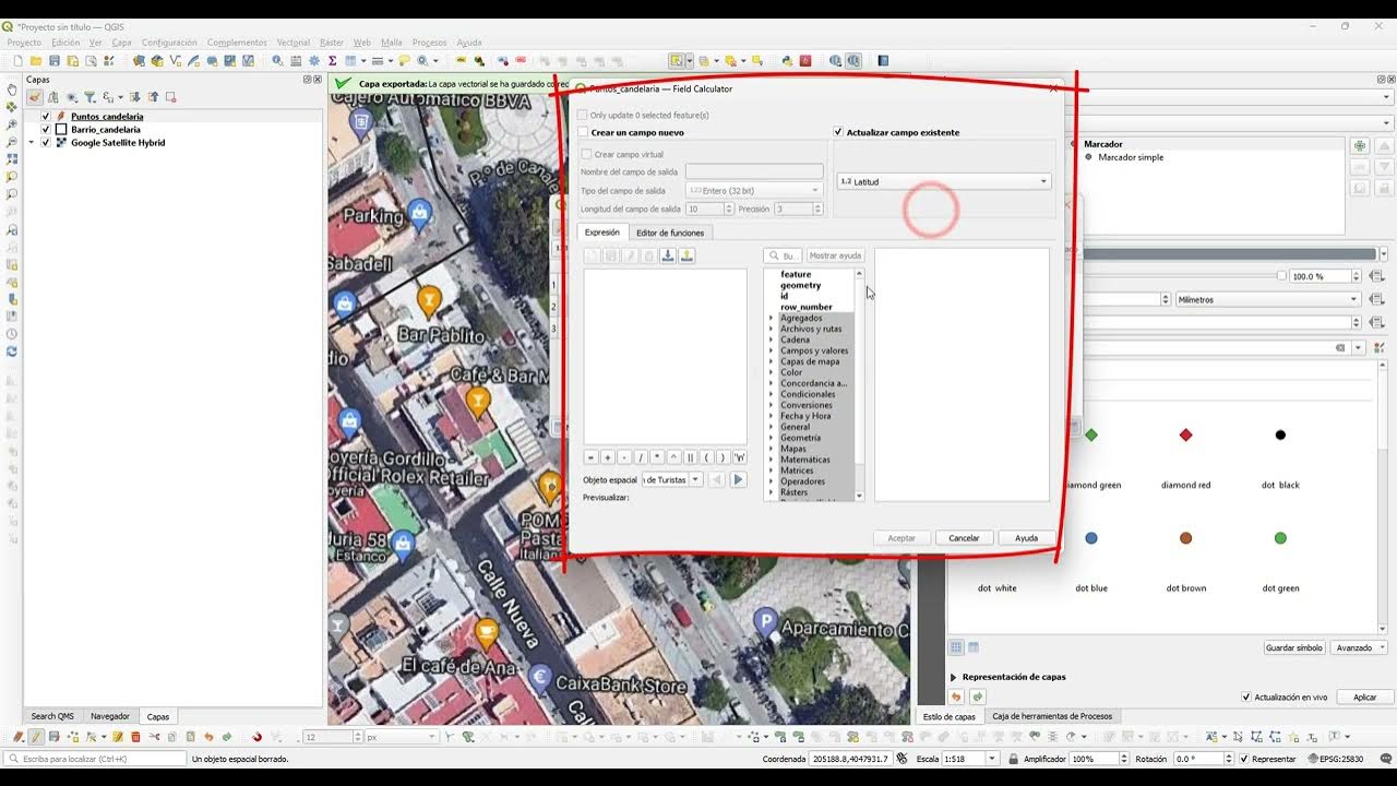 QGIS: Digitalizar y editar posiciones (puntos) y atributos - YouTube