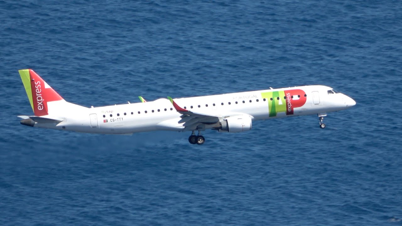 FANTASTIC TAP EMBRAER E195 TOP VIEW at Madeira Airport 21.05.2020 - YouTube