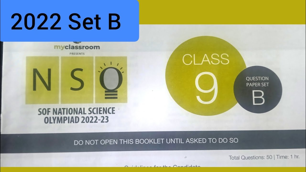 NSO Class 9 Set B Level 1 2022 Question Paper YouTube nso-class-9-set-b-level-1-2022-question-paper-youtube
