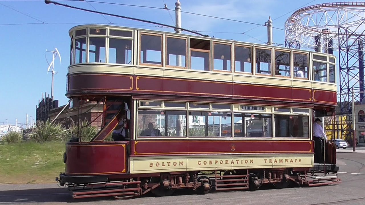 Blackpool Heritage Tram Tours - a ride on Bolton 66 - North Pier to ...
