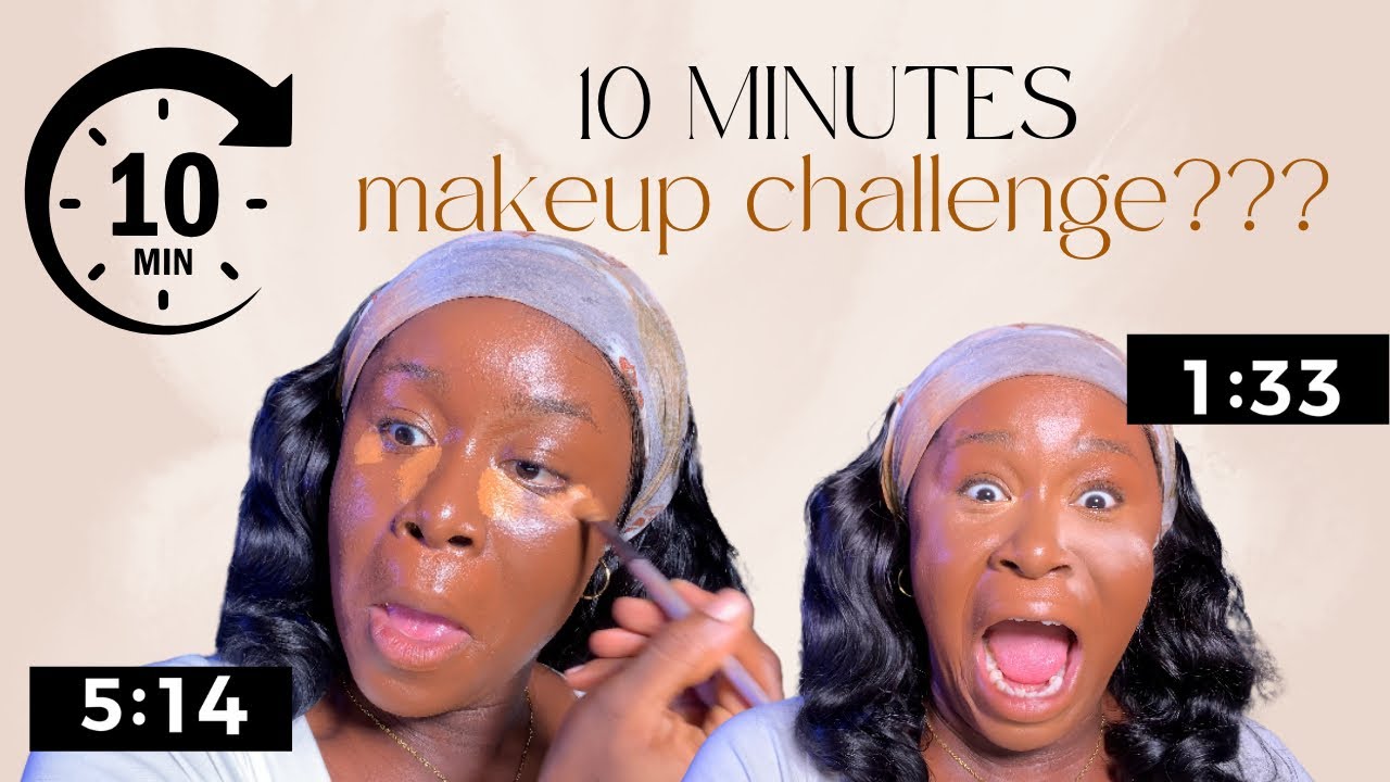 This 10-minute makeup challenge had me fighting for my life 😂⏰ - YouTube