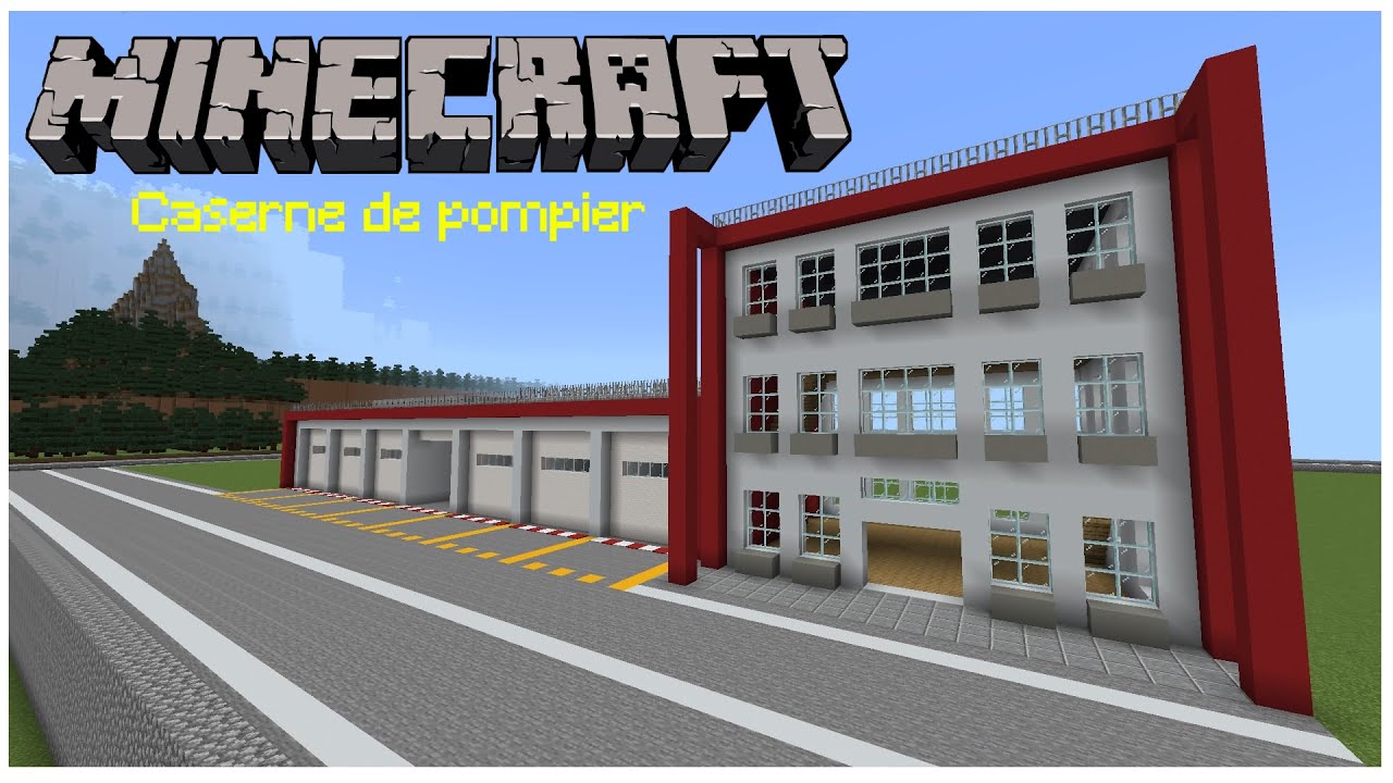 TUTO - Caserne de pompier (1/2) - Minecraft - YouTube