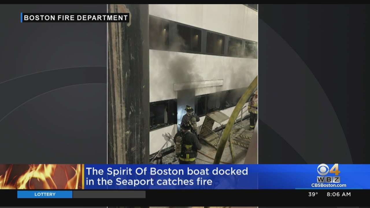 Spirit of Boston cruise ship catches fire in Boston Harbor - YouTube